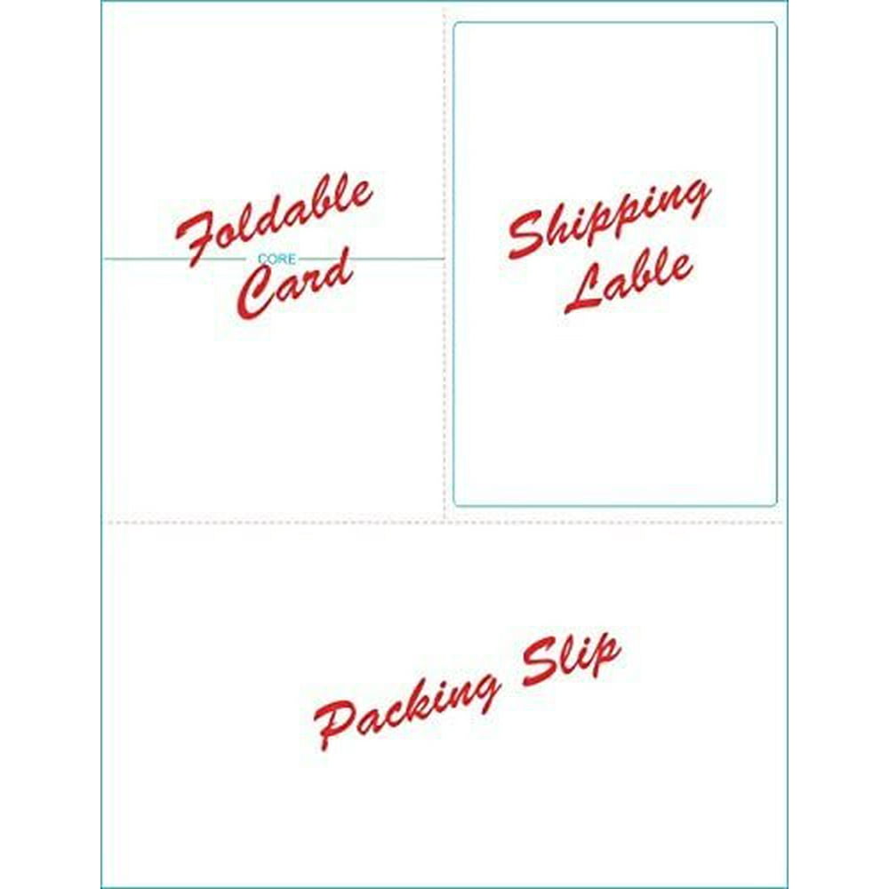Integrated Card Form and Label Combination (1 Sample Pack of 25 Sheets ...