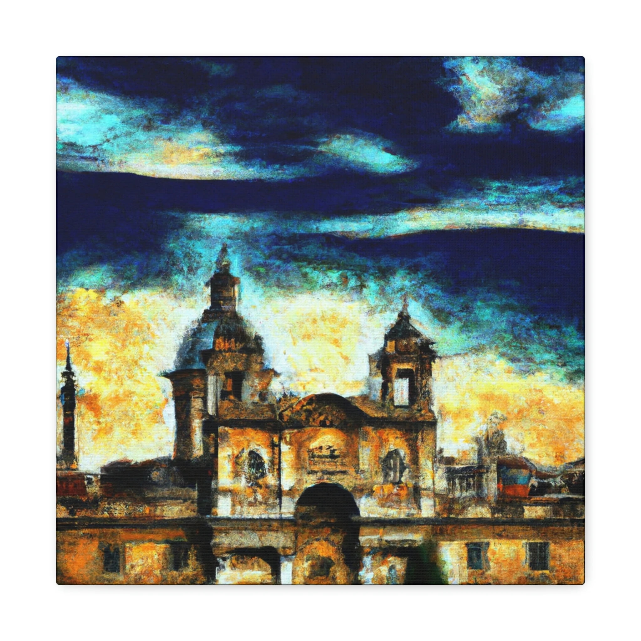 Baroque Digital Reflection - Canvas - Walmart.com