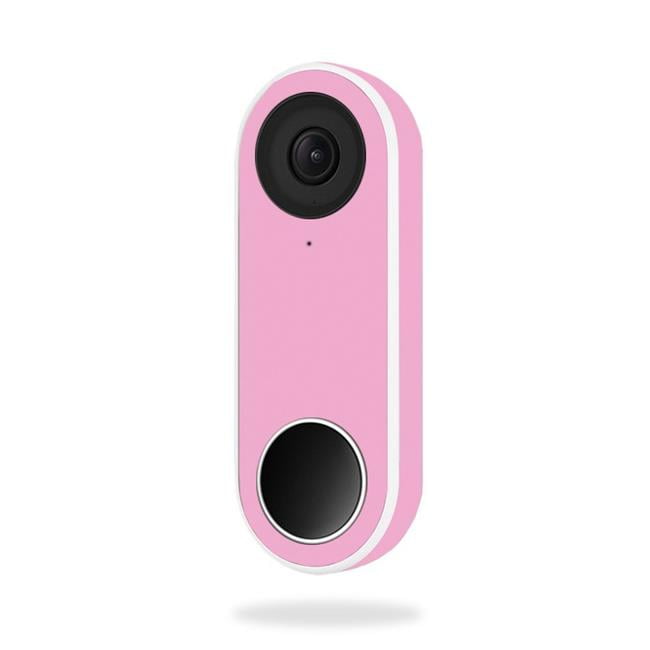 MightySkins NEHEL-Solid Pink Skin for Nest Hello Video Doorbell - Solid ...
