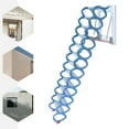 Expandable Attic Ladder Loft Stairs, Folding Pull Down Steps, 12.5ft ...