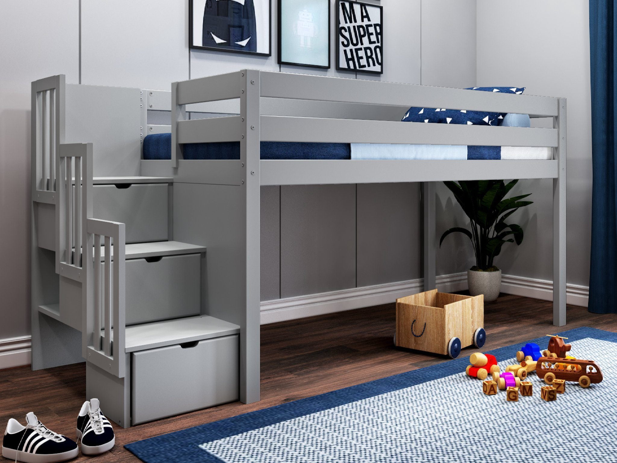 Low Loft Bed With Stairs How To Blog Low Loft Bed With Stairs How To Blog