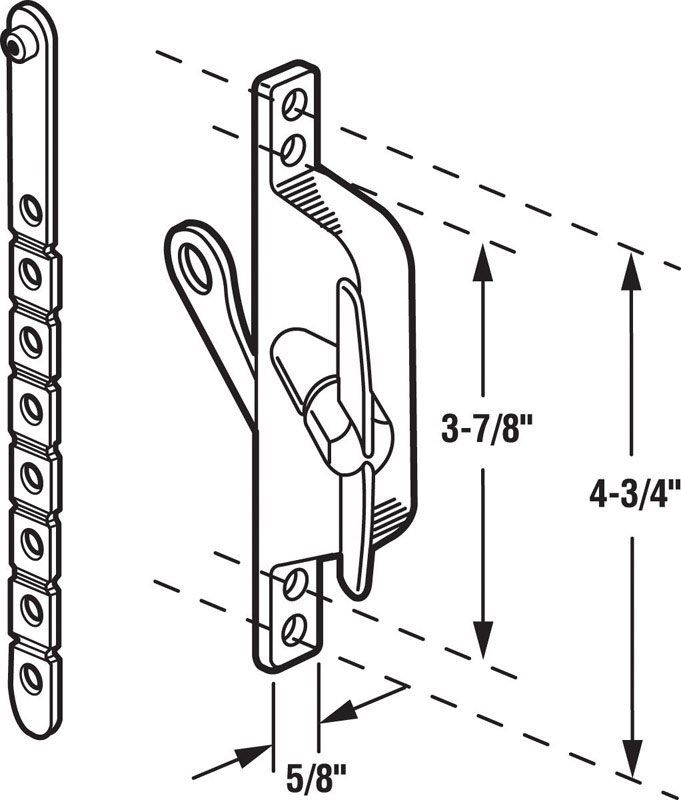 Prime-Line White Cast Metal Louver Louver Operator For Universal ...