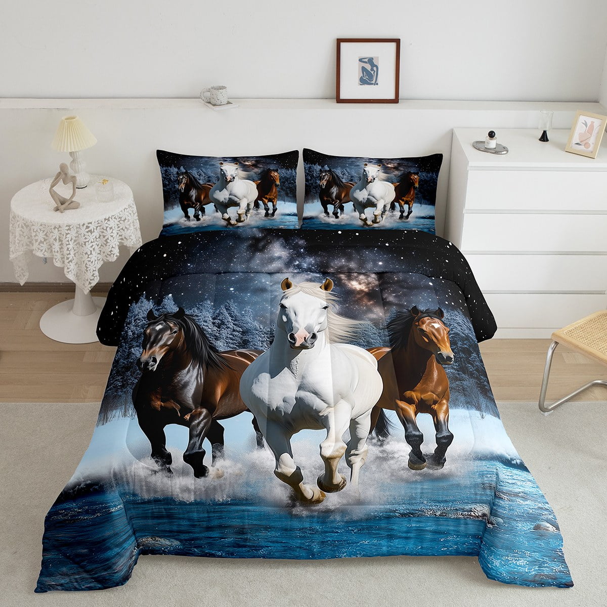 Click here for Erosebridal 3d Horse Comforter Sets Full Size  Whi... prices