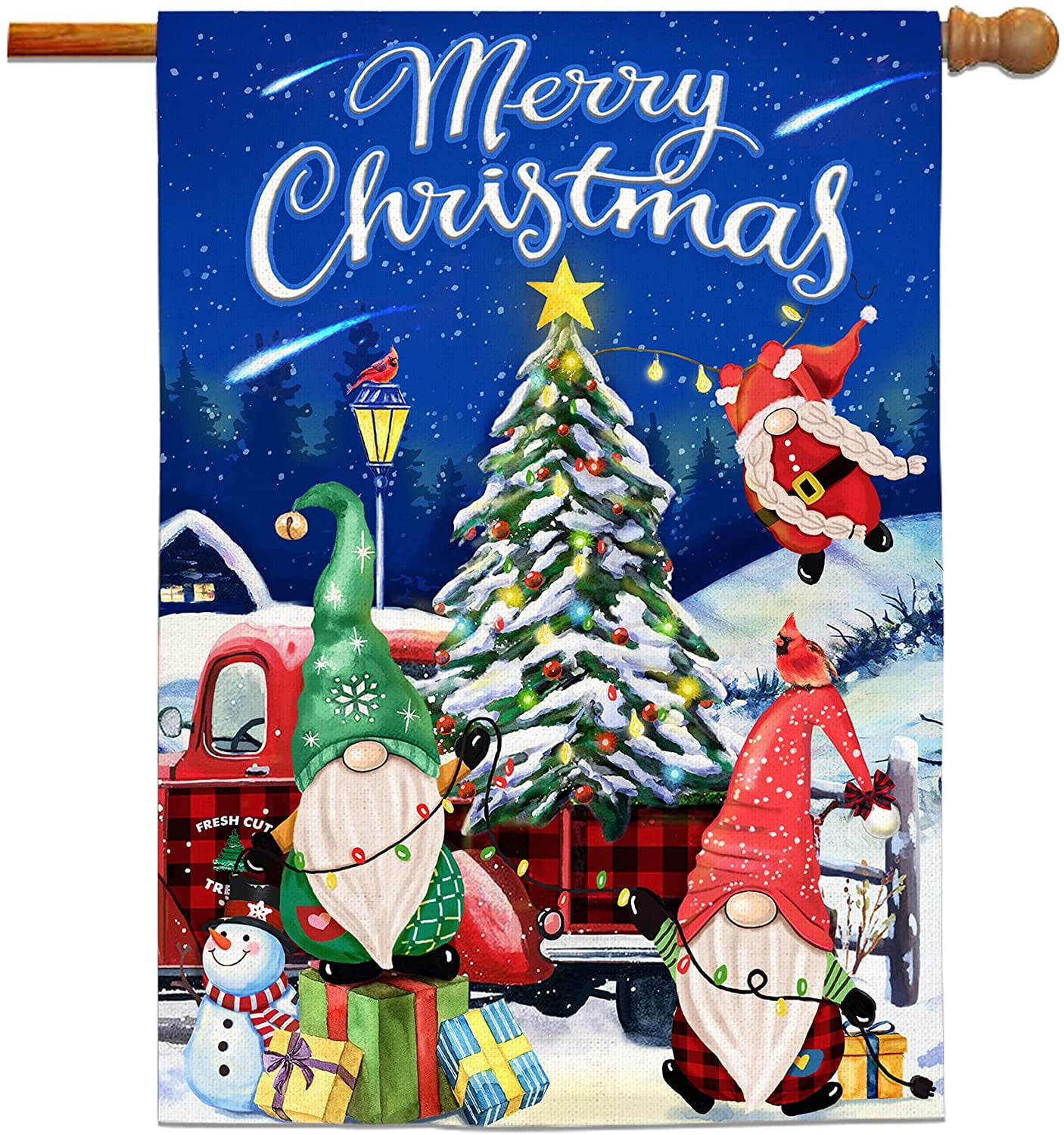 Outside Christmas Flags