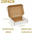 8x6x2 Inch Shipping Boxes 25 Pack White, Tab Lock Tuck Top Mailer Boxes ...
