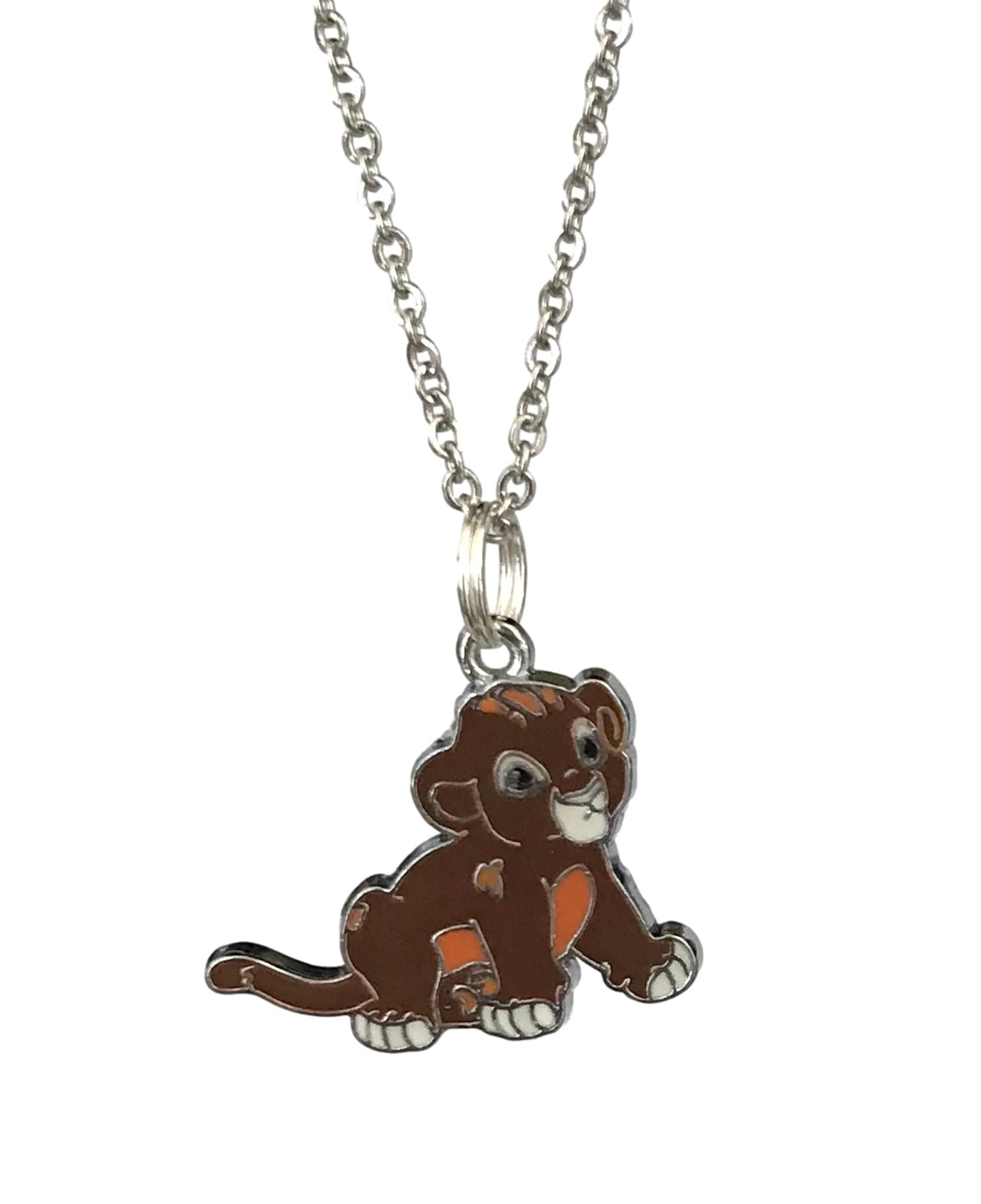 Simba The Lion King Enamel Metal Pendant Chain Necklace - Walmart.com