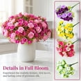 Agiufgs 7 Pack Artificial Rose Bouquet 7, Lifelike Silk Flowers with ...