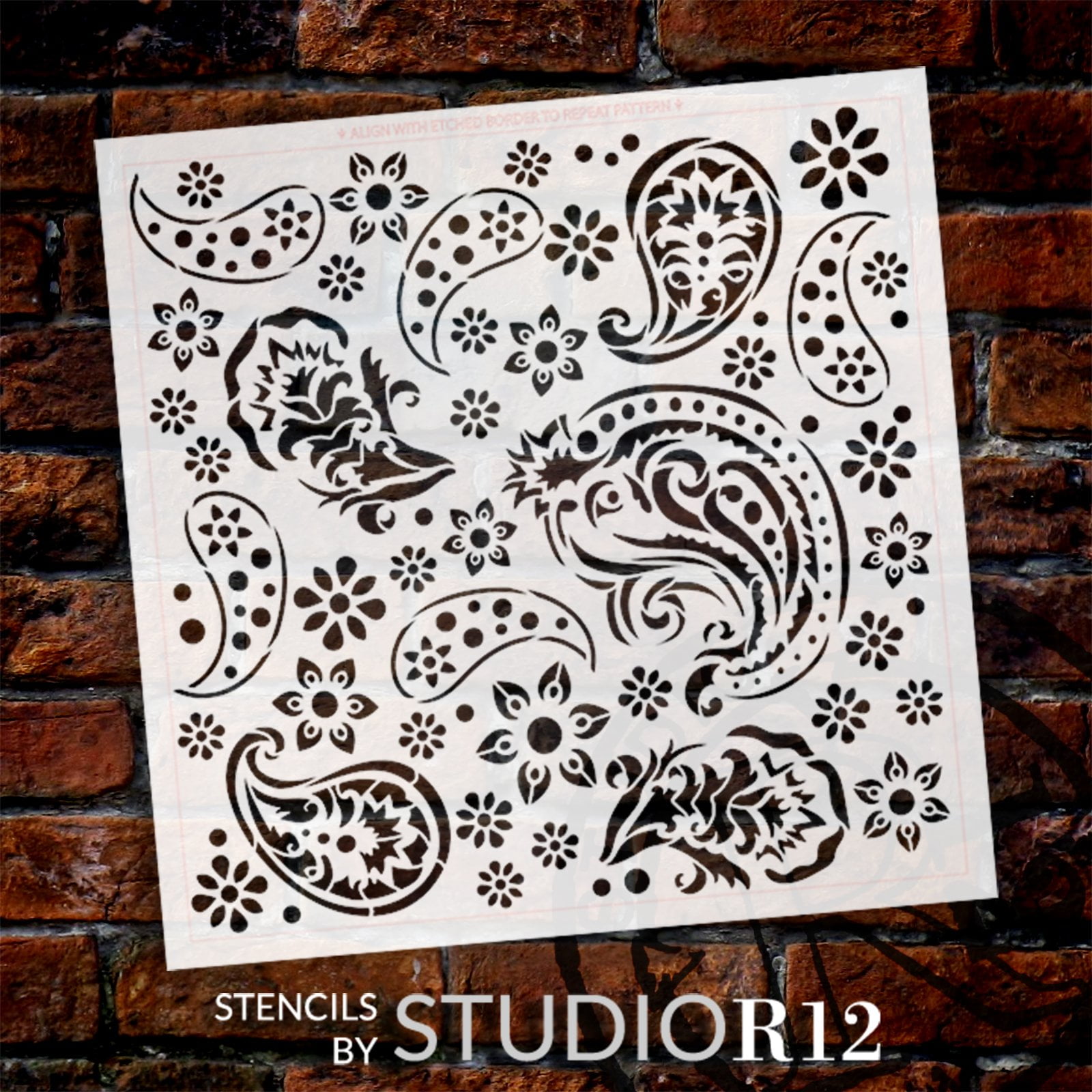 Paisley Stencil Printable