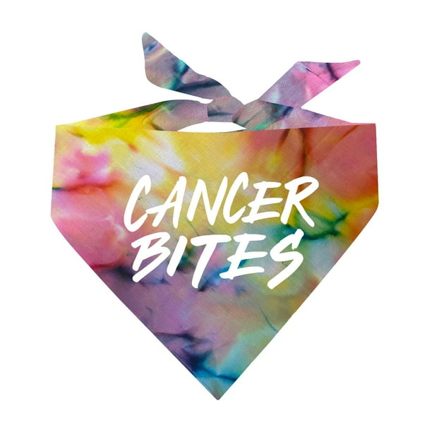 Cancer Bites Scrunch Tie Dye Pattern Triangle Dog Bandana - Walmart.com