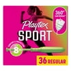 Playtex Sport Unscented Ultra Tampons 36 Count for Active Movement and ...