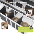 56 Inch Large Outdoor Chicken Coop, Dual Nest Box Waterproof Wooden ...