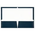 JAM Paper Laminated Two Pocket Glossy Folders, Navy Blue, 3/Pack ...