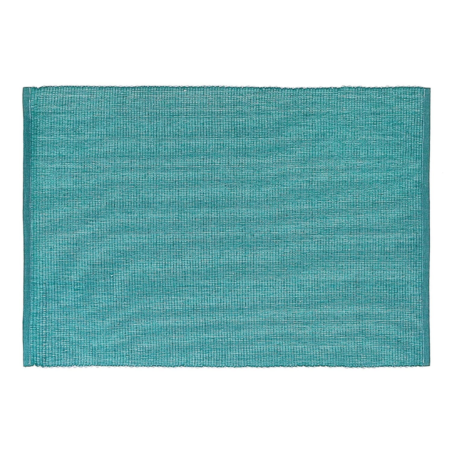 Click here for Ih Casadécor Chambray Ribbed Placemat (Teal) - Set... prices