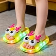Djtdsds Kids Reindeer LED Light-Up Slide Sandals Fun Open-Toe Shoes ...