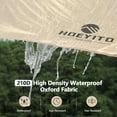 Camping Tarp with Poles & Retainer, 15x12.5FT Large Waterproof 210D ...