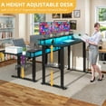 DWVO 70.8" W Home Office Electric Height Adjustable Standing Desk, L ...