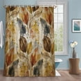 Autumn Leaves Shower Curtain for Bathroom, Botanical Rustic Brown ...