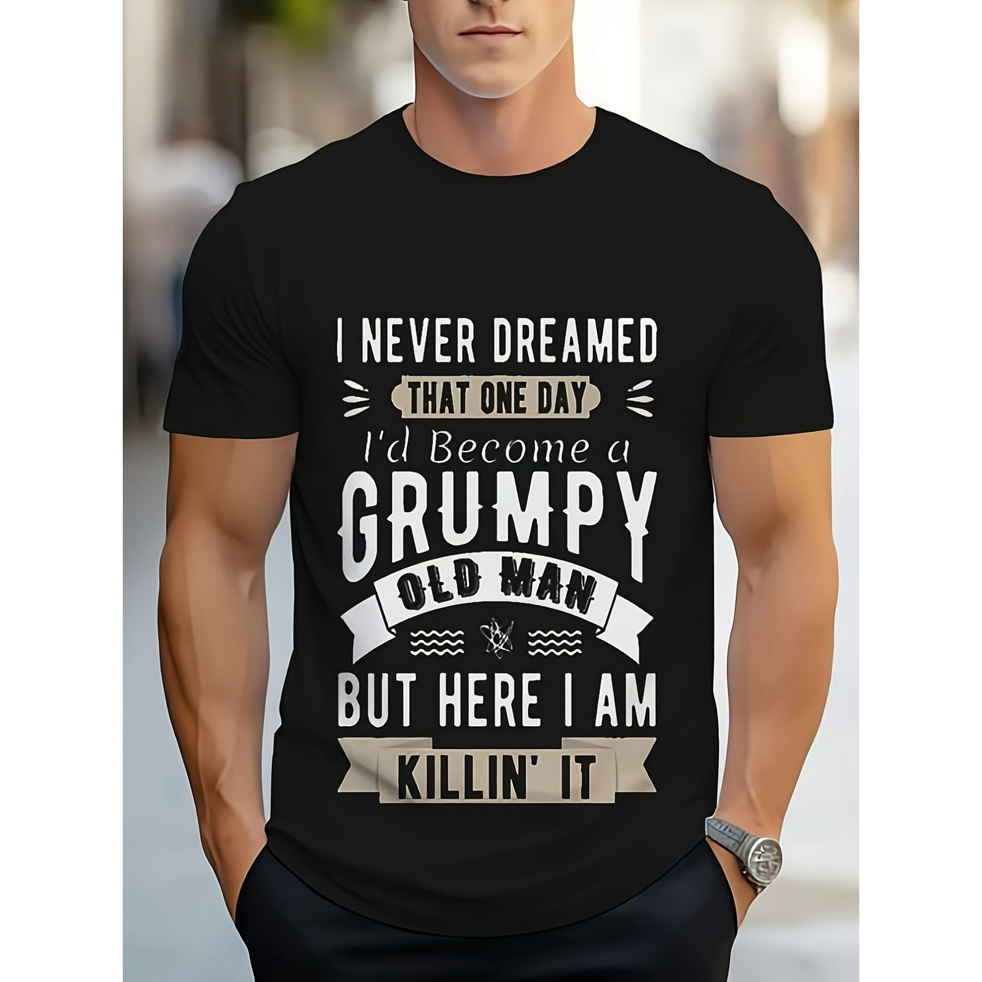 Click here for Generic [grumpy Old T-Shirt] Cotton Mens Casual T-... prices