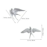 2Pcs Simulation Swallow Artificial Bird Figurine Swallow Wall ...