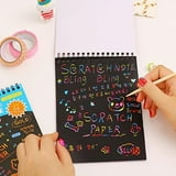 10 Piece Rainbow Scratch Paper Art Set Black Scratch Paper Scratch it ...
