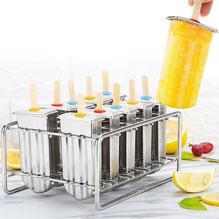 Ice Cream , Leakproof Stainless Steel Popsicle , Ice Pop Maker For DIY ...