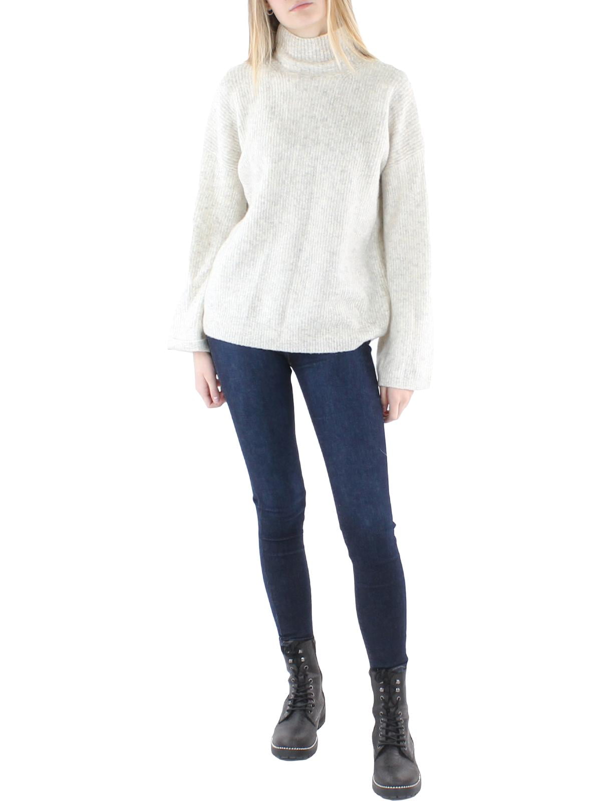 French Connection Womens Ribbed Knit Mock Turtleneck Sweater - Walmart.com