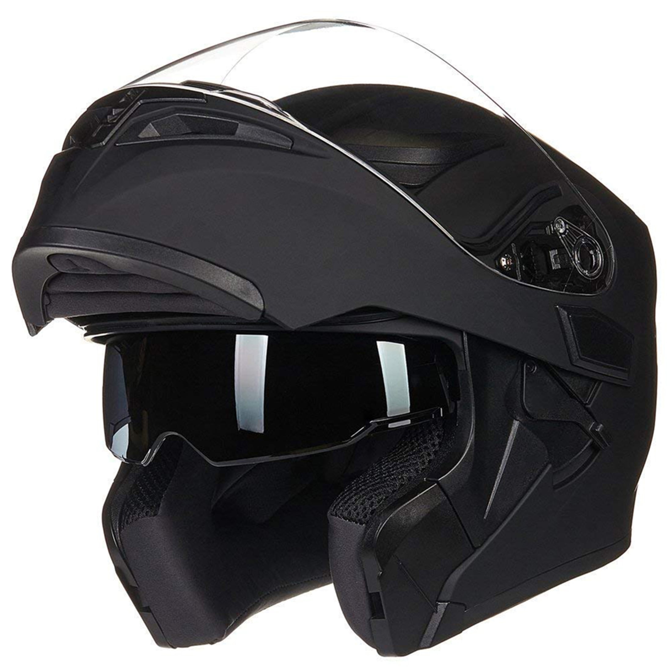 Full Face Motorcycle Helmet Dual Visor Sun Shield Flip up Modular ...