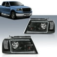 PIT66 Pair Black/Clear LED Headlights Fit for 2004-2008 Ford F150 2006 ...