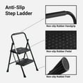 2 Step Ladder Folding Stool with Wide Anti-Slip Pedal, Lightweight ...