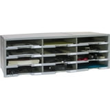 Storex Plastic 12-Compartment Countertop Literature Organizer, Gray ...