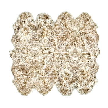 Natural Home Decor Milan Sheepskin Single Rug | 1-Piece Steel Blue 2' x ...