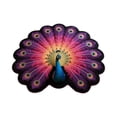 3D Visual Peacock Pattern Floor Mat, Non-Slip Absorbent Entryway ...