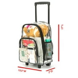 K-Cliffs Rolling Heavy‑Duty Backpack Wheeled Daypack PVC 17""x13.5""x7 ...