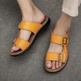 Beach Shoes for Men Open Toe Buckle Strap Slip on Slides Sandals Comfy ...