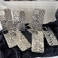 3D Pleated Water Ripple Wave Star Phone Case for iPhone (Silver,iPhone ...