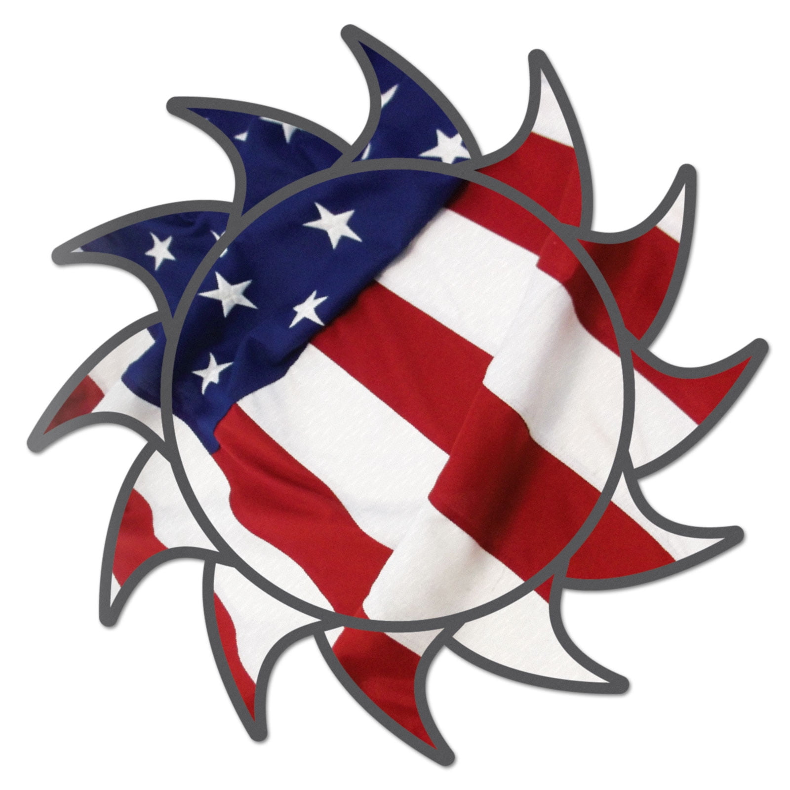 Sun Decal USA Flag Sticker Vinyl Rear Window Car Truck Large Sun Solar ...