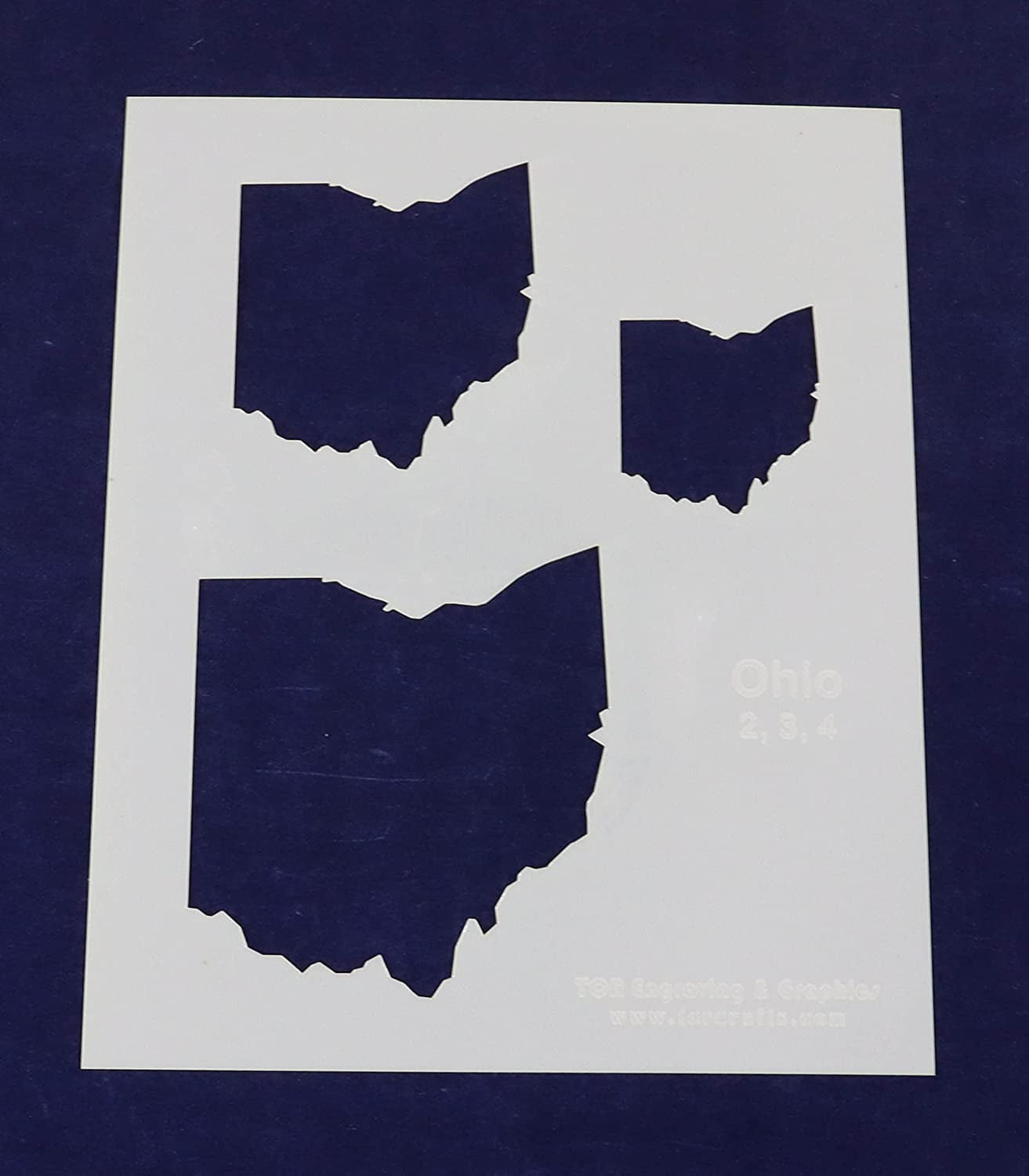 State of Ohio Stencil - 2 Inch , 3 Inch , 4 Inch - Walmart.com