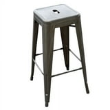 AmeriHome Loft Metal 30" Bar Stool, Gun Metal, Set of 4 - Walmart.com