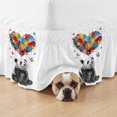 Abstract Panda Bed Skirt Bed Skirts Queen Size 16 Inch Drop, Colored ...