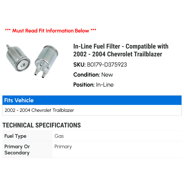 2004 Chevy Trailblazer Fuel