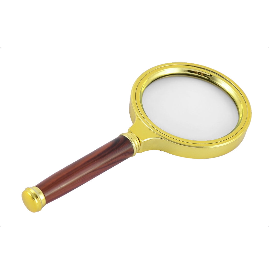 Metal Frame 5X Magnifier Magnifying Glass Jewelry Loupe 70mm Dia Gold ...