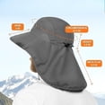 ZHICHUN UPF50 Plus Wide Brim Sun Hat With Neck Flap Unisex Outdoor Hat ...