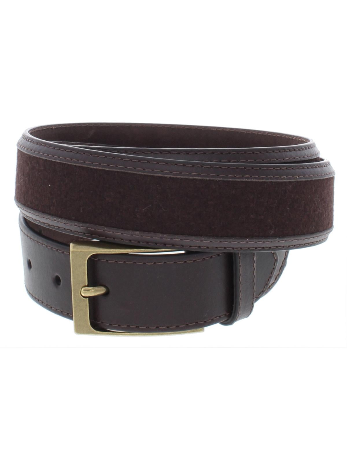 Tasso Elba Mens Randa Leather Dress Casual Belt Brown S - Walmart.com