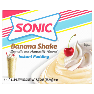 Sonic Strawberry Shake Instant Pudding, Fat-Free, 4 Servings, 3.03 oz ...