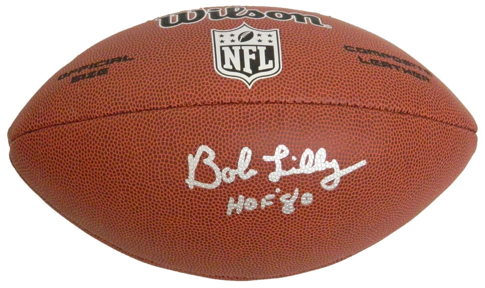 Bob Lilly Signed Wilson Limited NFL Full Size Football w/HOF 80 ...