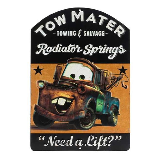 Disney 90147255-S Tow Mater Embossed Tin Sign - Walmart.com