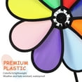 Outdoor Decor: 2Pcs Plastic Flower Wind Spinners, Colorful Windmill ...