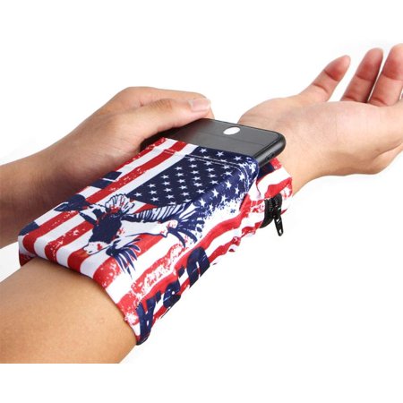 2 Pocket Wrist Wallet Wrist Cell Phone Holder, Ankle Wallet, Sweat ...