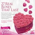 GLAMOUR BOUTIQUE 27-Piece Forever Flowers Heart Shape Box - Preserved ...