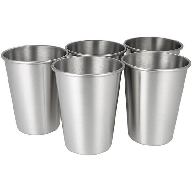 Grade Stainless Steel Pint Cups - Unbreakable Stackable Drinking ...